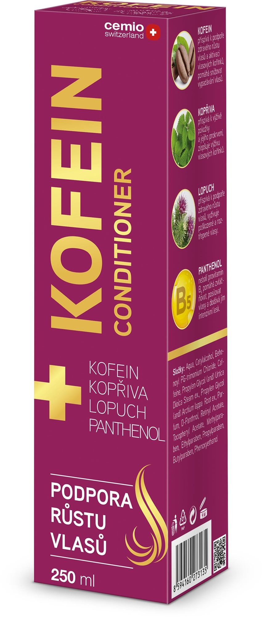 Cemio Koffein Sampon + Conditioner hajápoló szett - sampon ...