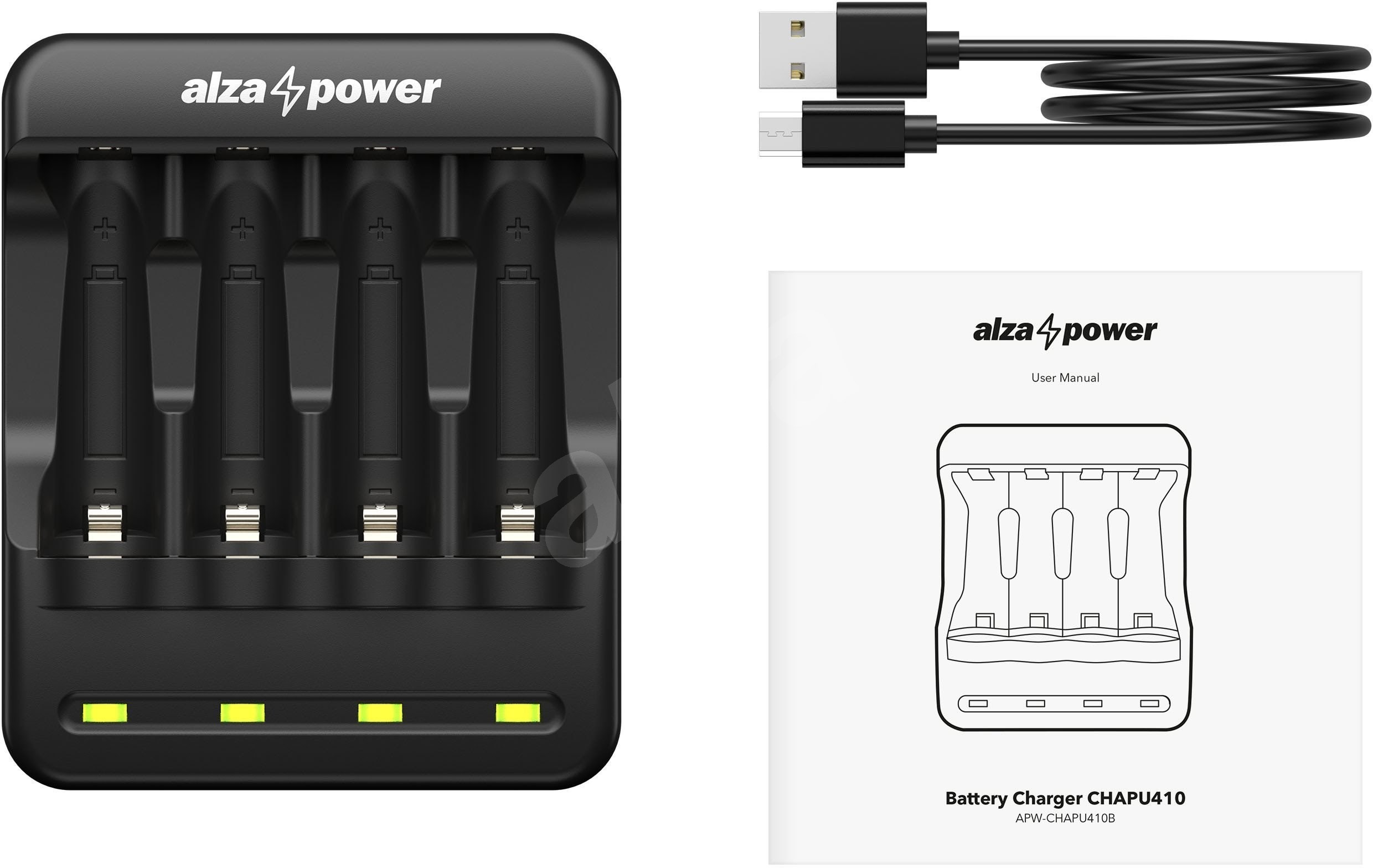 AlzaPower USB Battery Charger AP410B 4 390 Ft-tól - Elem töltő | Alza.hu