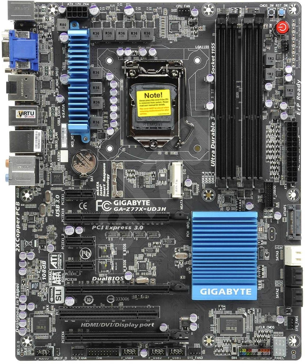 GIGABYTE Z77X-UD3H - Motherboard | Alza.hu