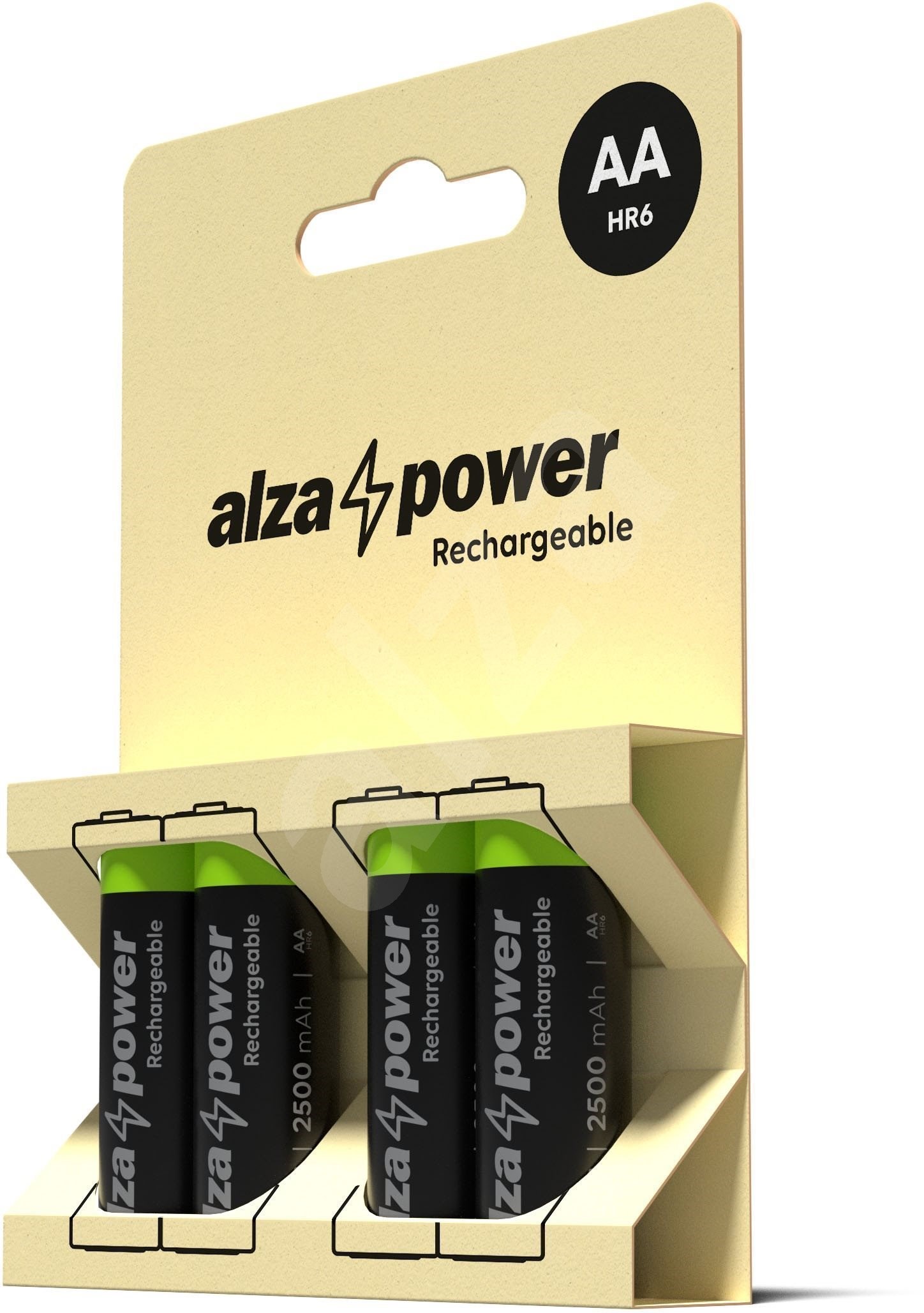 AlzaPower AP450B USB akkumulátor töltő + Újratölthető HR6 (AA) 2500 mAh ...
