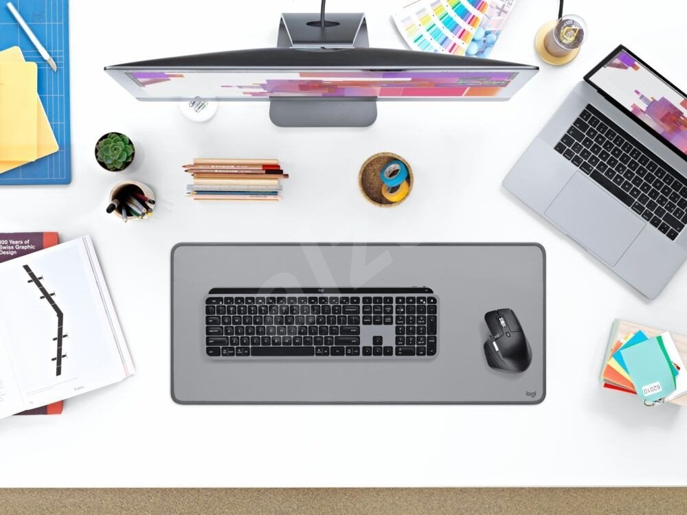 Logitech Desk Mat Studio Series - Mid Grey - Egérpad | Alza.hu
