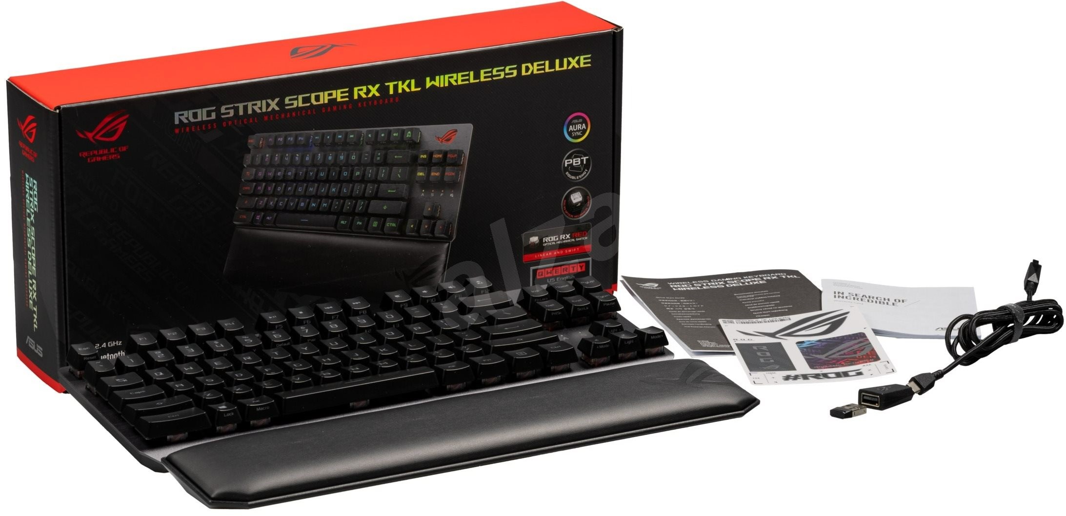 ASUS ROG STRIX SCOPE RX TKL WIRELESS DELUXE (ROG RX RED / PBT) - US ...